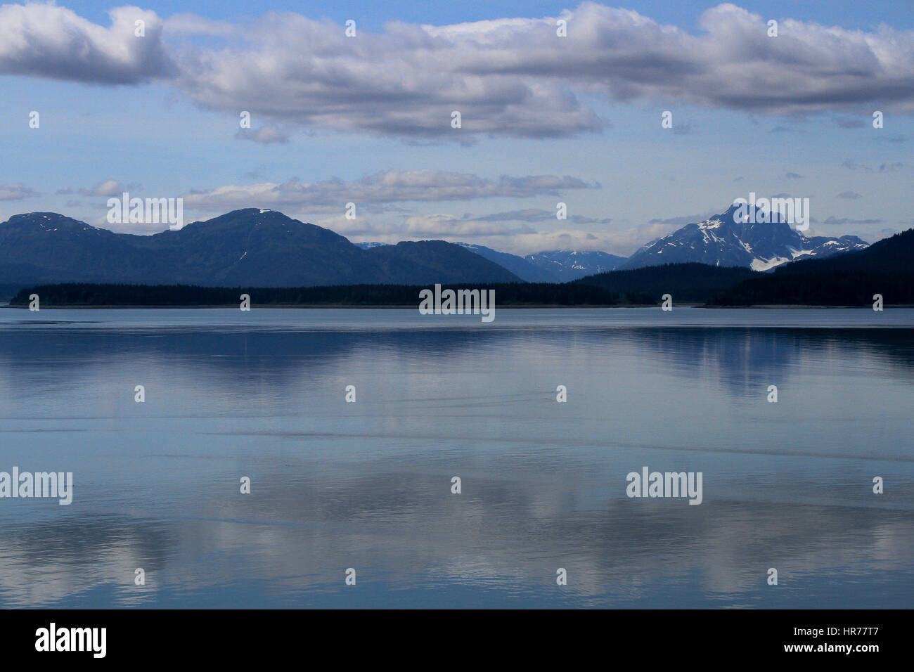 Beautiful Alaskan landscape with mountains and still waters Stock Photo ...