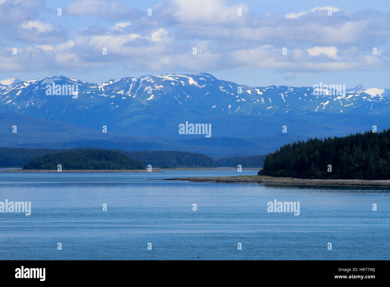 Beautiful Alaskan landscape with mountains and still waters Stock Photo ...