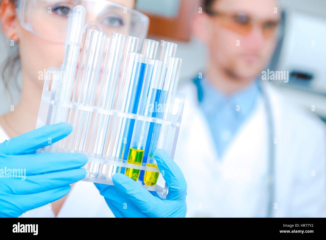 Hospital Laboratory Research Team Concept Photo. Caucasian Laboratory ...