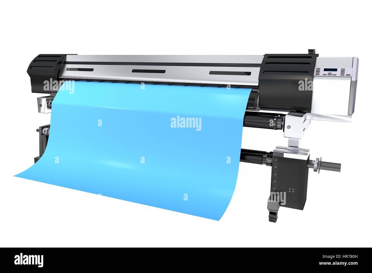 Modern Grand Format Printer 3D Rendered Illustration. Printer Isolated ...