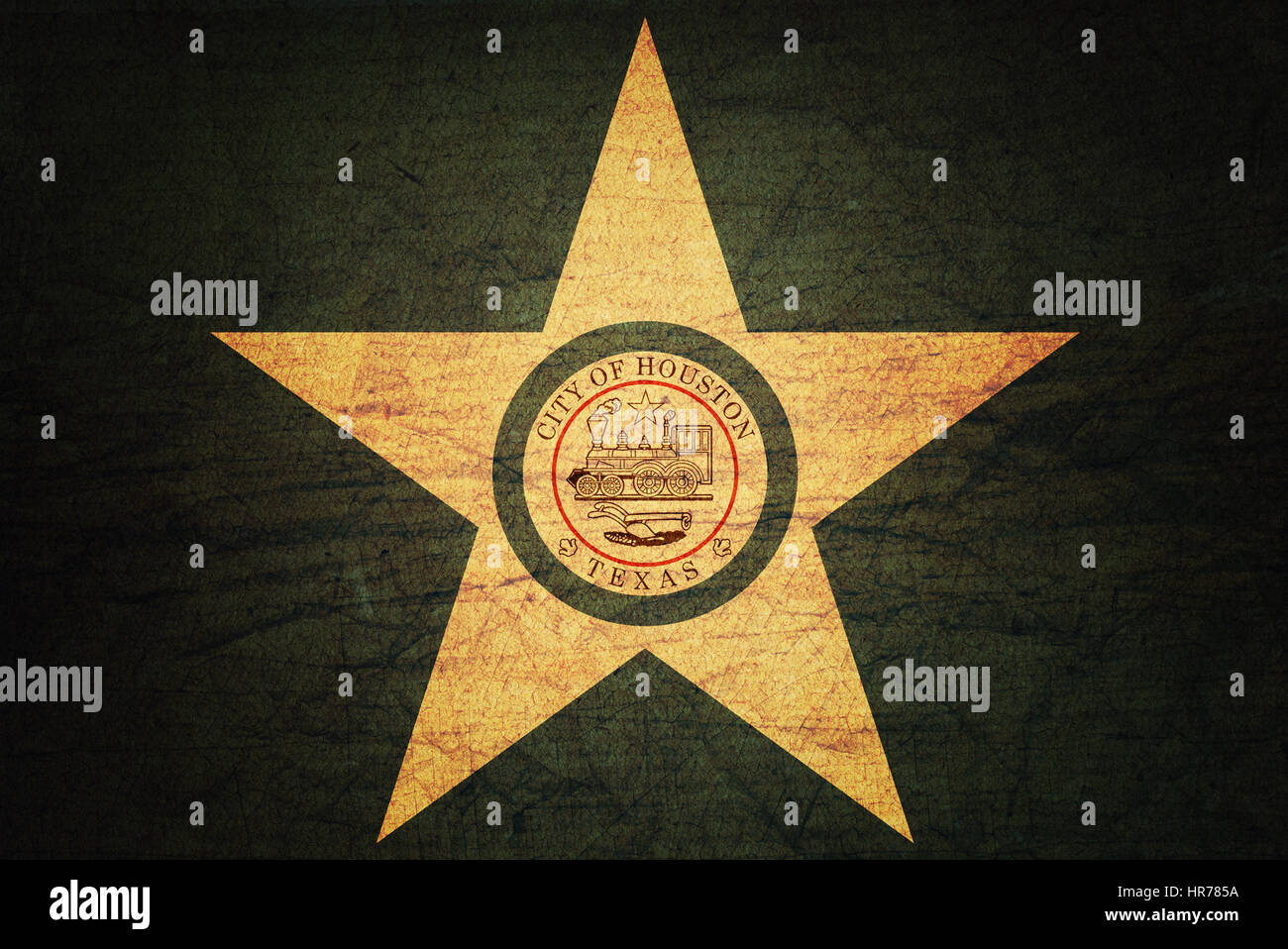 old vintage symbol of city of houston Stock Photo - Alamy