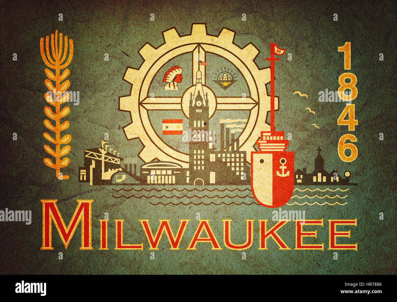 Milwaukee city flag hi-res stock photography and images - Alamy