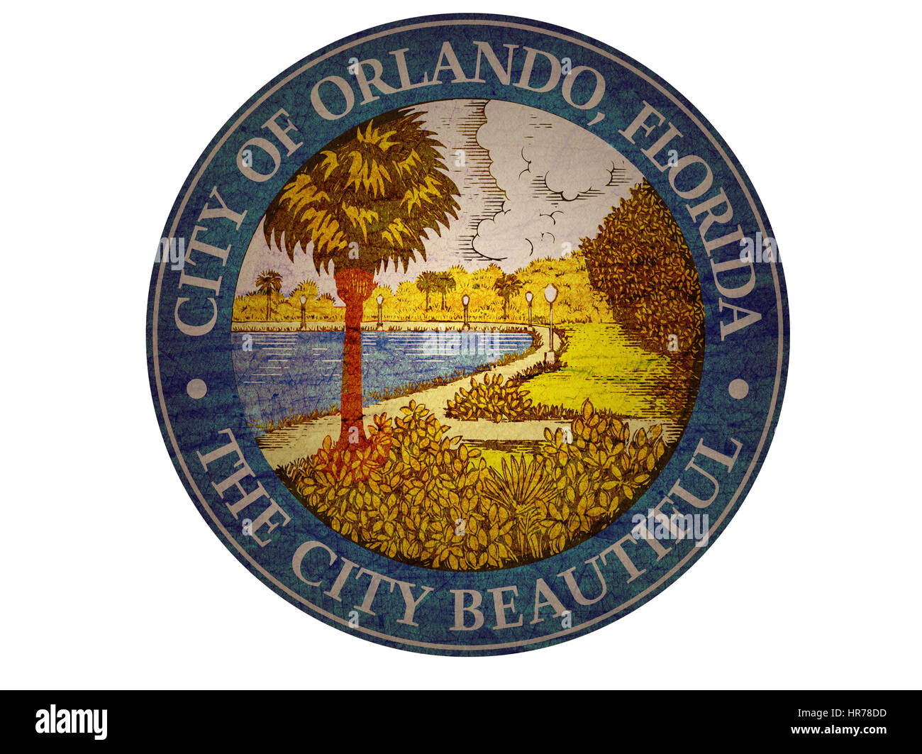 old vintage symbol of city of orlando Stock Photo - Alamy