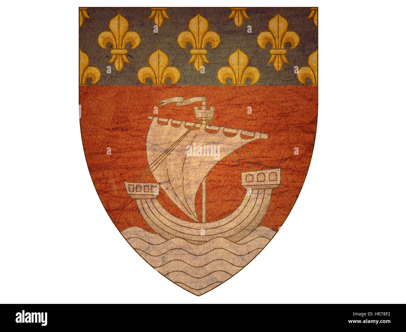 old vintage symbol of city of paris Stock Photo - Alamy