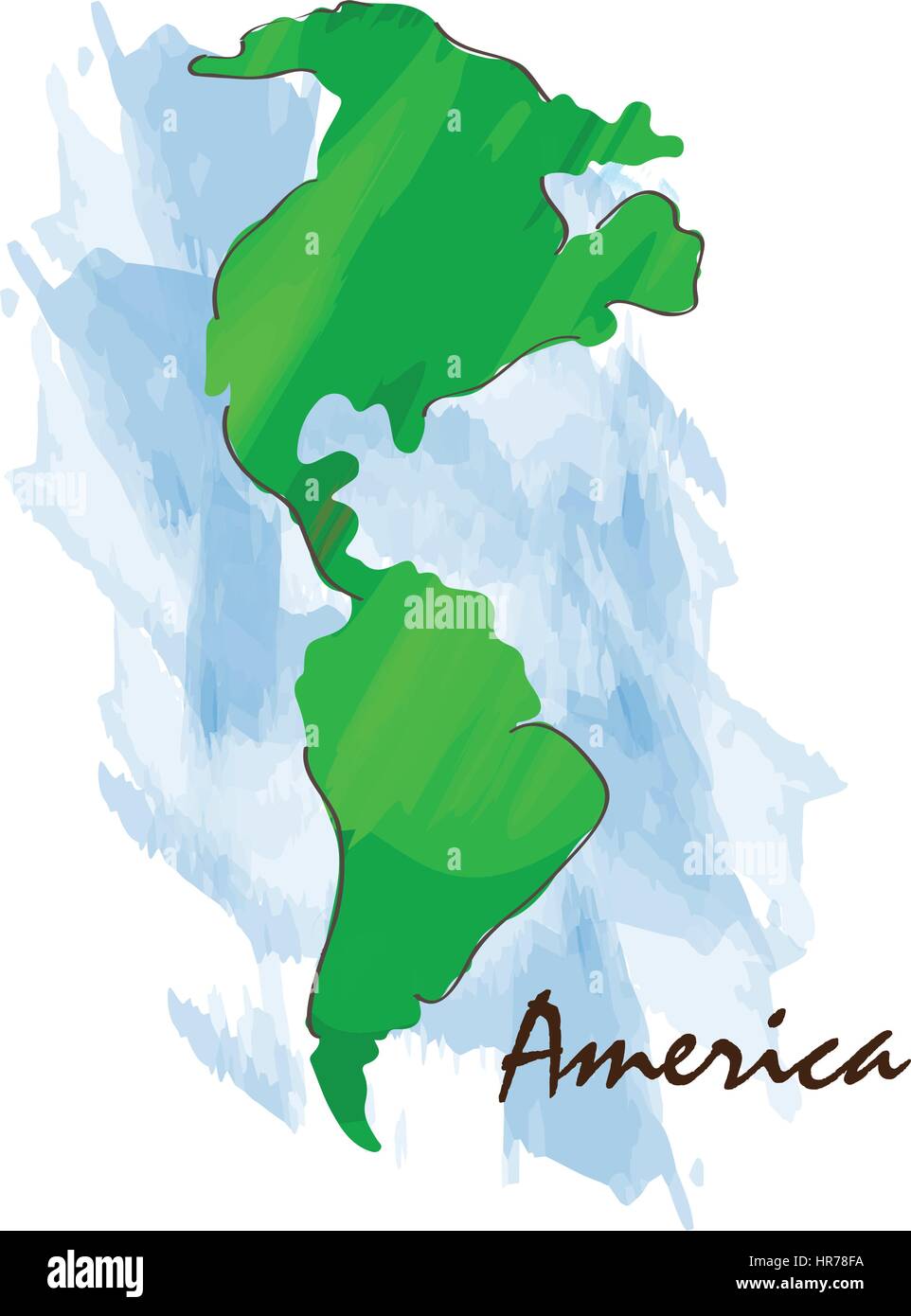 Isolated map of America Stock Vector Image & Art - Alamy