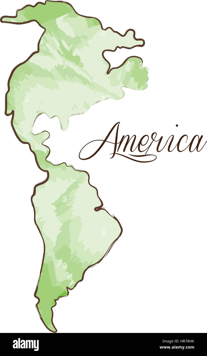 Isolated map of America Stock Vector Image & Art - Alamy