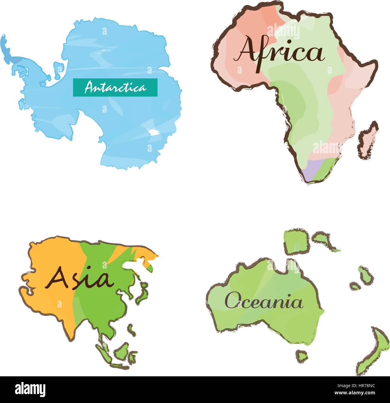 Set of world maps Stock Vector Image & Art - Alamy