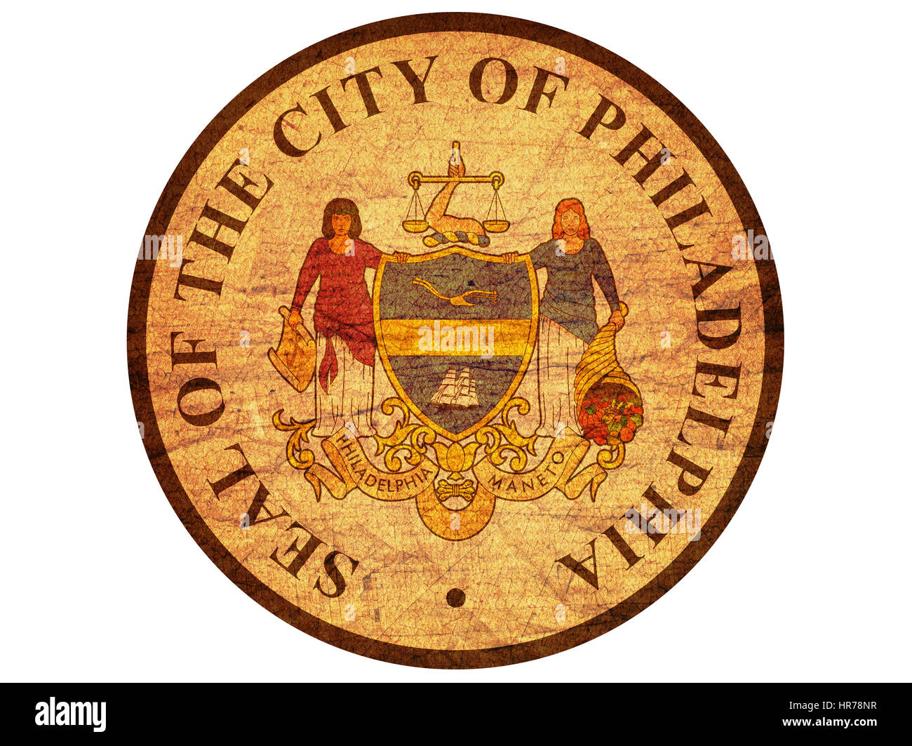 old vintage symbol of city of philadelphia Stock Photo - Alamy