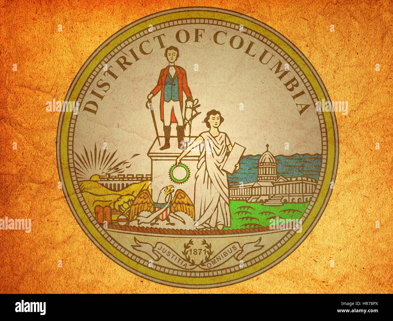 old vintage symbol of city of washington Stock Photo - Alamy