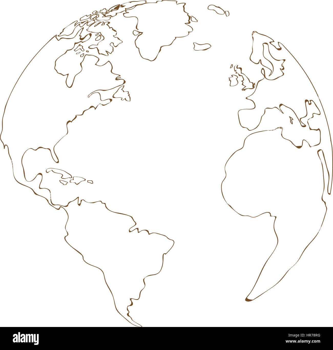 Isolated World map Stock Vector Image & Art - Alamy