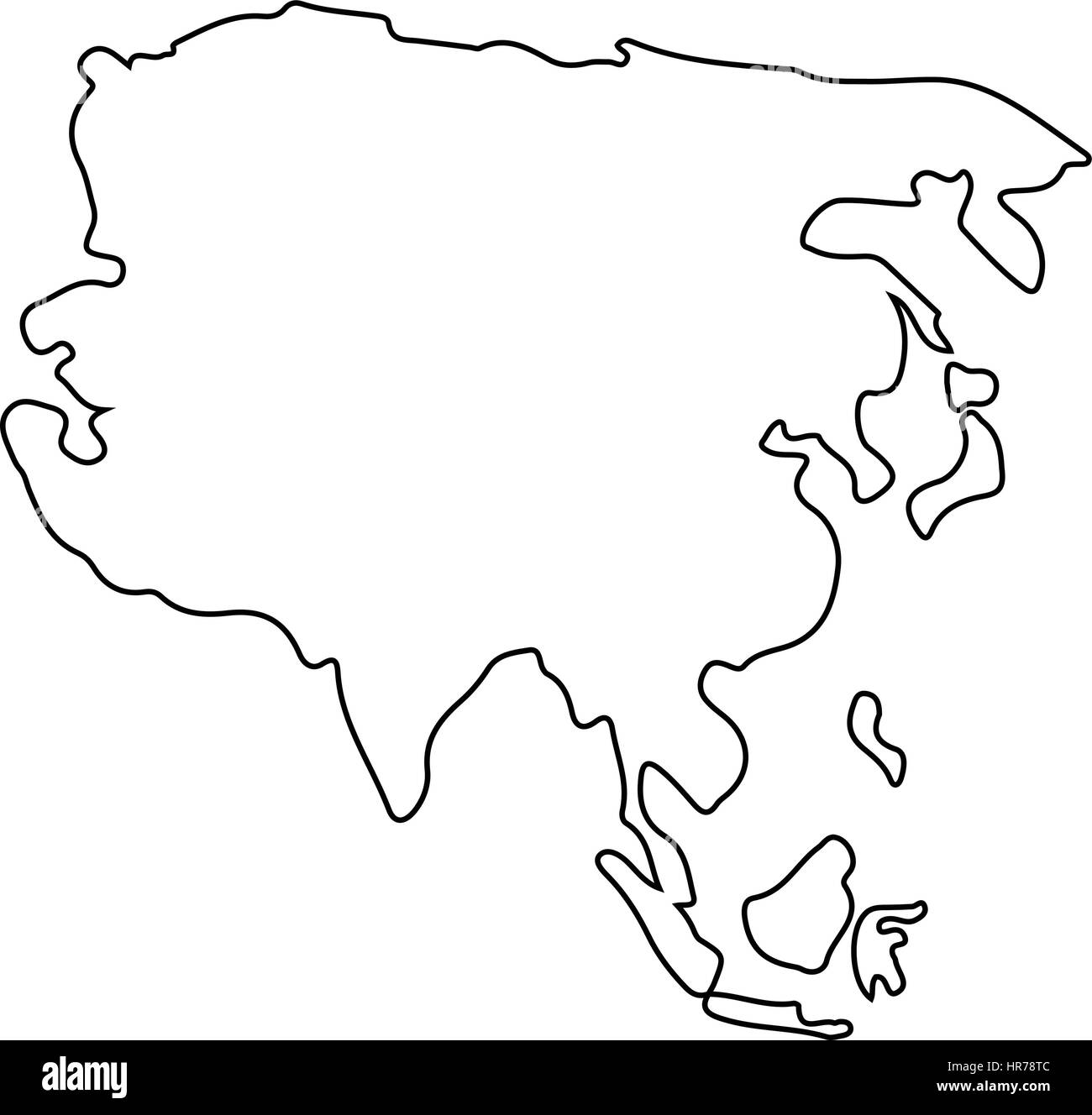 Isolated map of Asia Stock Vector Image & Art - Alamy