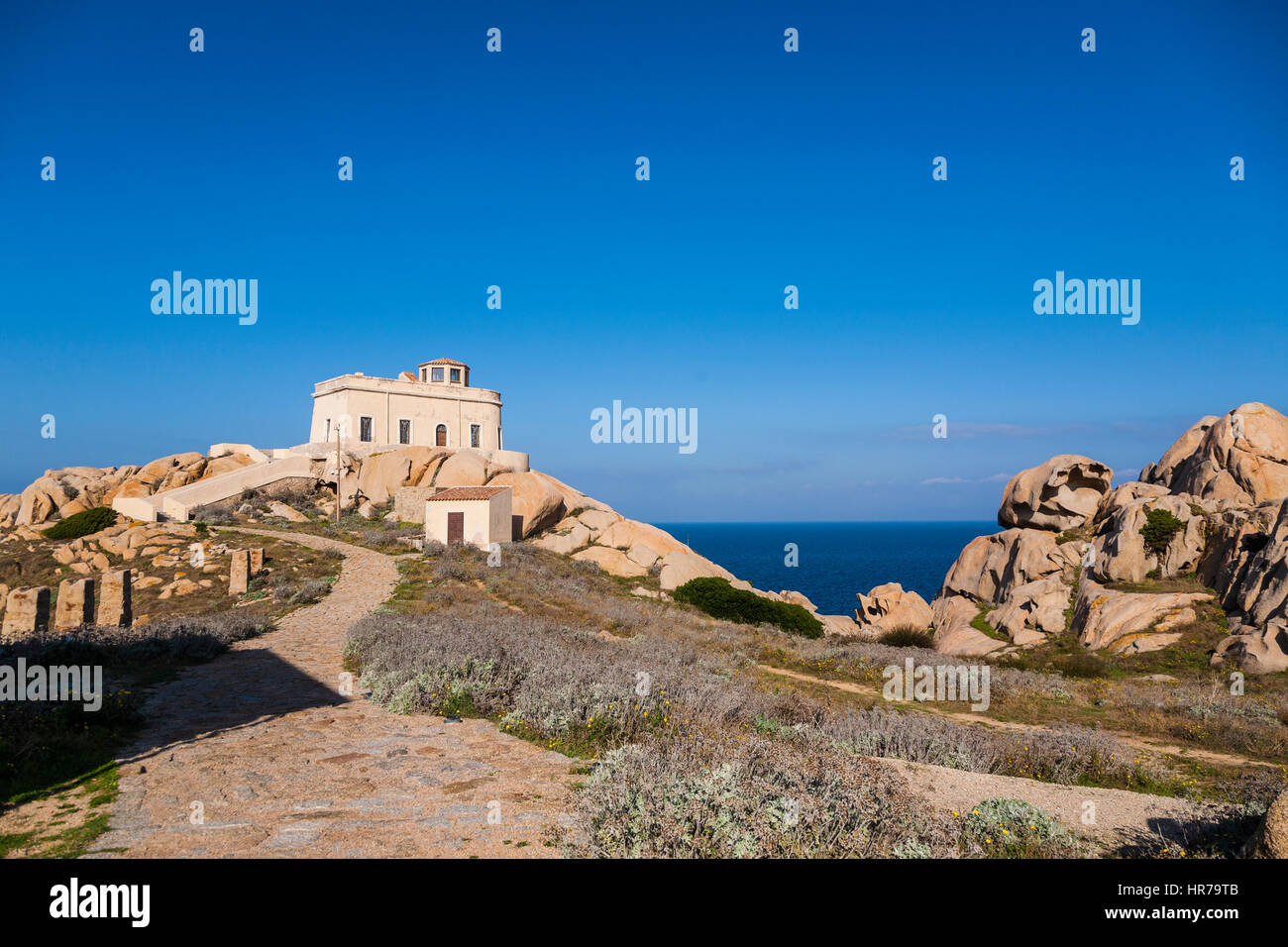 Old lighthouse at Capo Testa, Santa Teresa di Gallura, Sassari,Sardinia ...