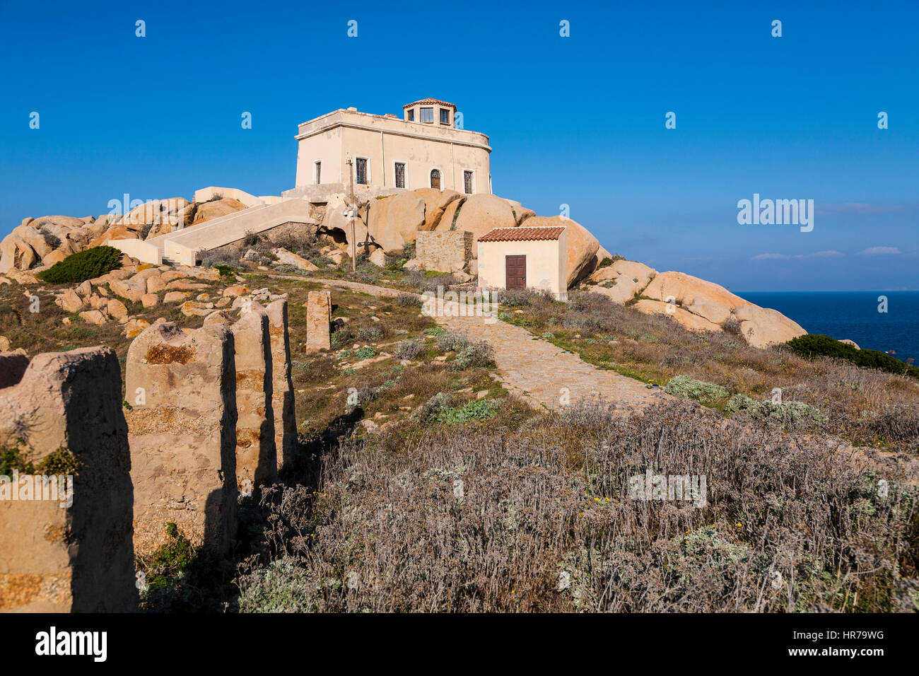 Old lighthouse at Capo Testa, Santa Teresa di Gallura, Sassari,Sardinia ...