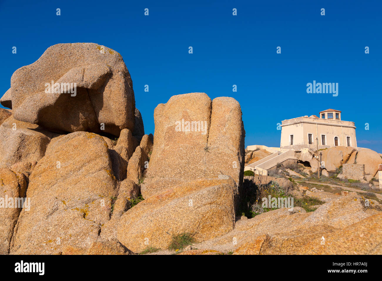 Old lighthouse at Capo Testa, Santa Teresa di Gallura, Sassari,Sardinia ...