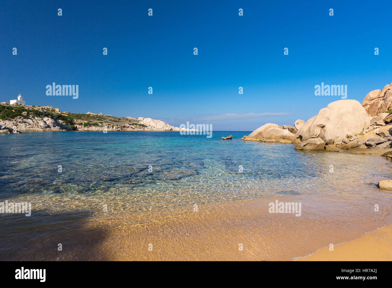 Cala Spinosa little beach at capo Testa, Santa Teresa di Gallura ...