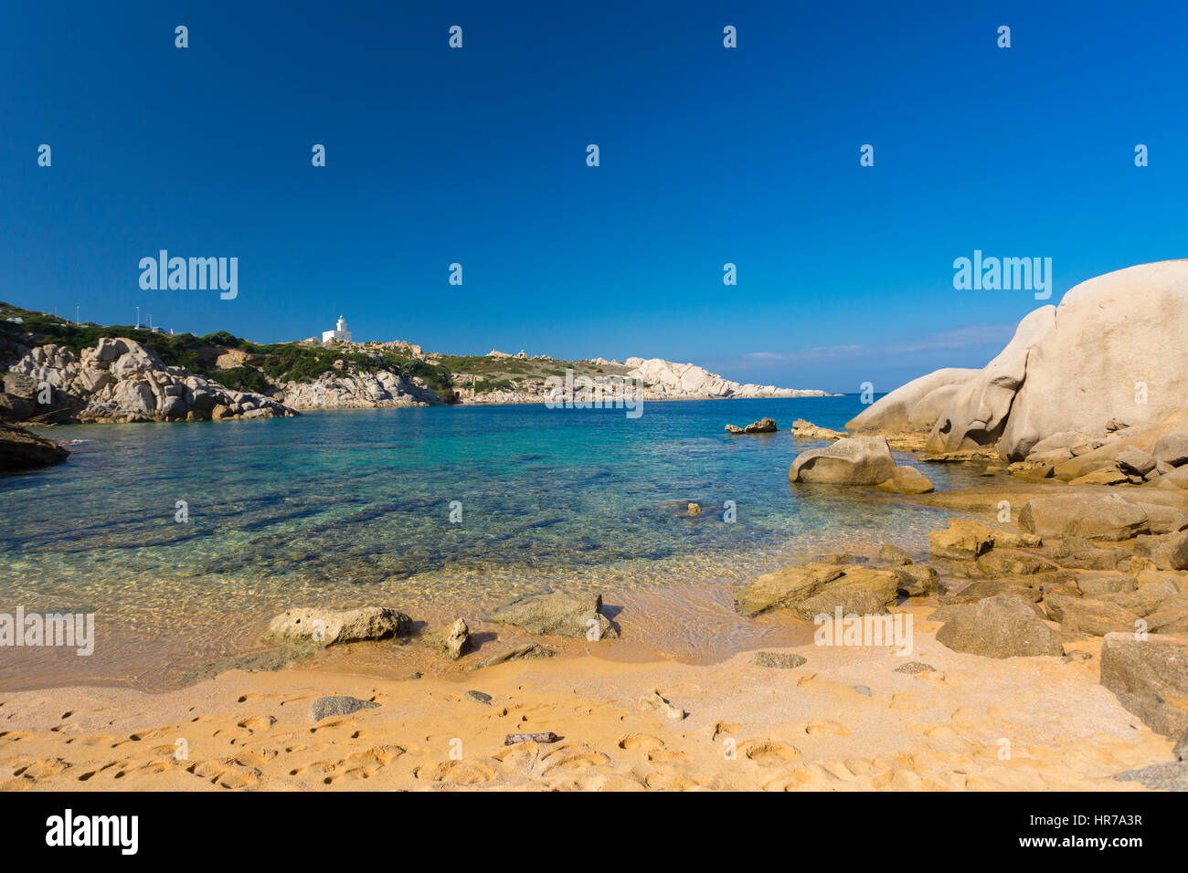 Cala Spinosa little beach at capo Testa, Santa Teresa di Gallura ...