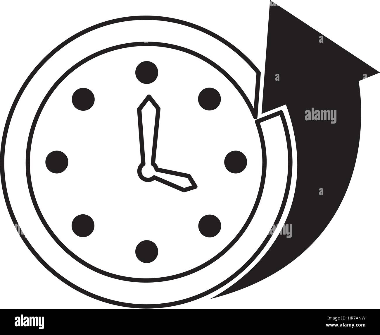 time clock wall with arrow Stock Vector Image & Art - Alamy