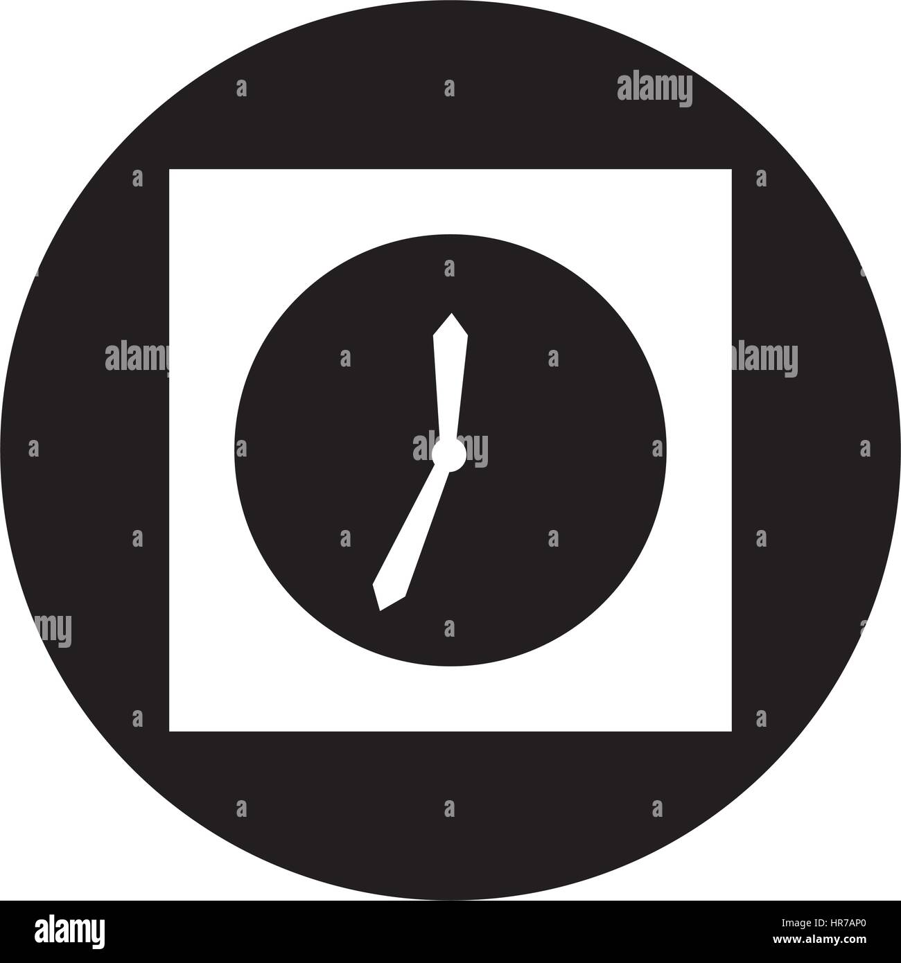 time clock isolated icon Stock Vector Image & Art - Alamy