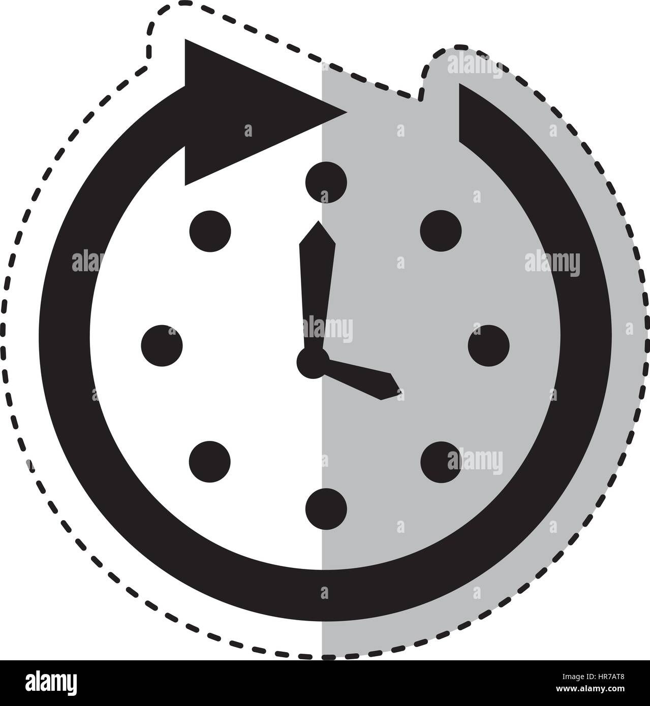 time clock wall with arrow Stock Vector Image & Art - Alamy
