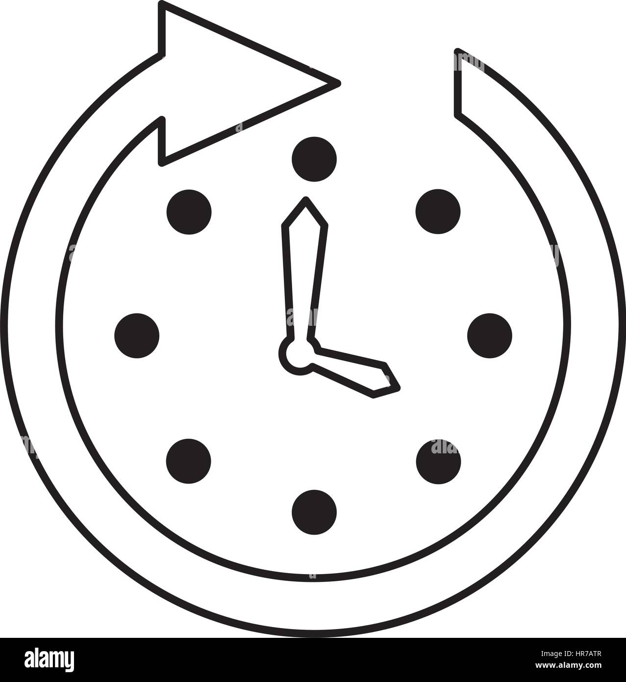 time clock wall with arrow Stock Vector Image & Art - Alamy