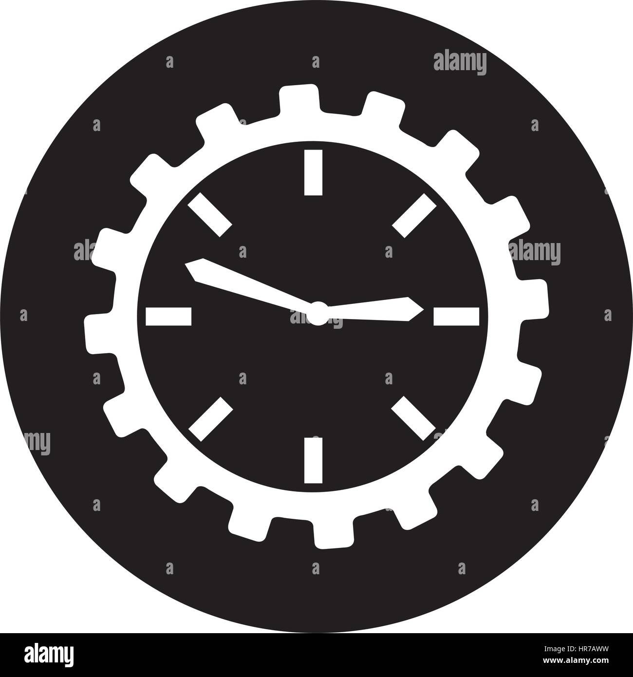time clock isolated icon Stock Vector Image & Art - Alamy