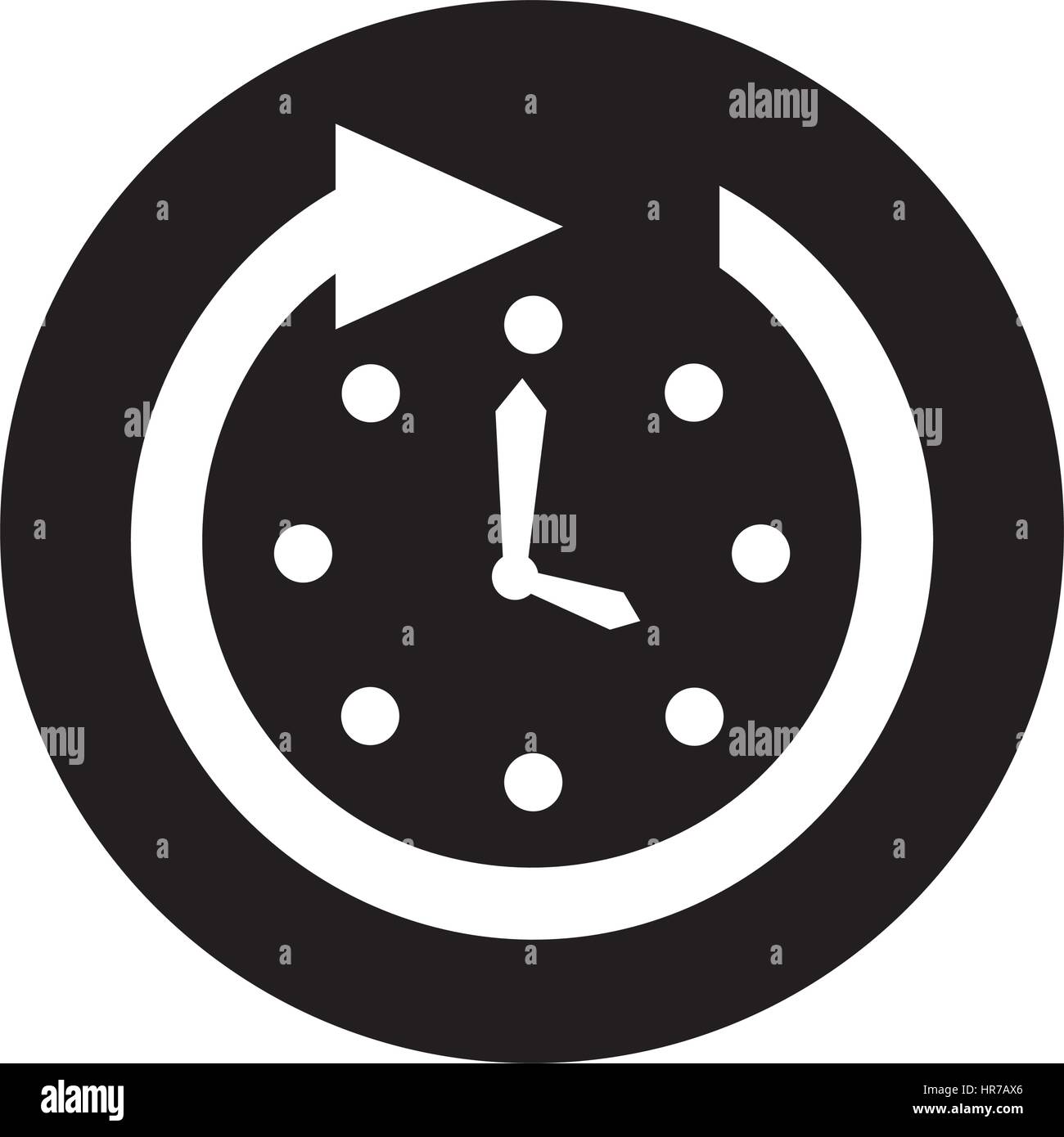 time clock wall with arrow Stock Vector Image & Art - Alamy