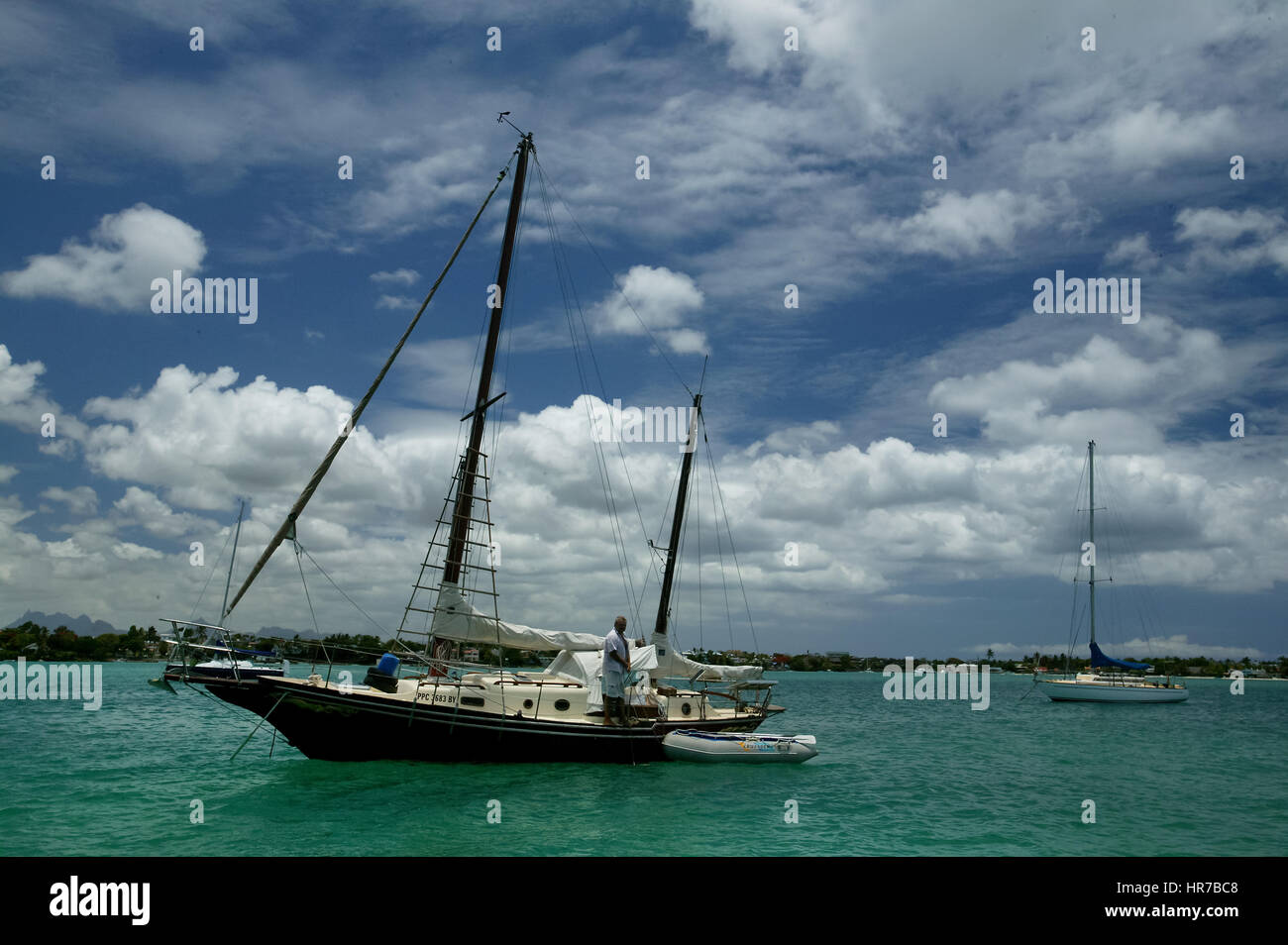 Mauritius, Grand Baie, deep sea fishing, bathing, blue water, Grand ...