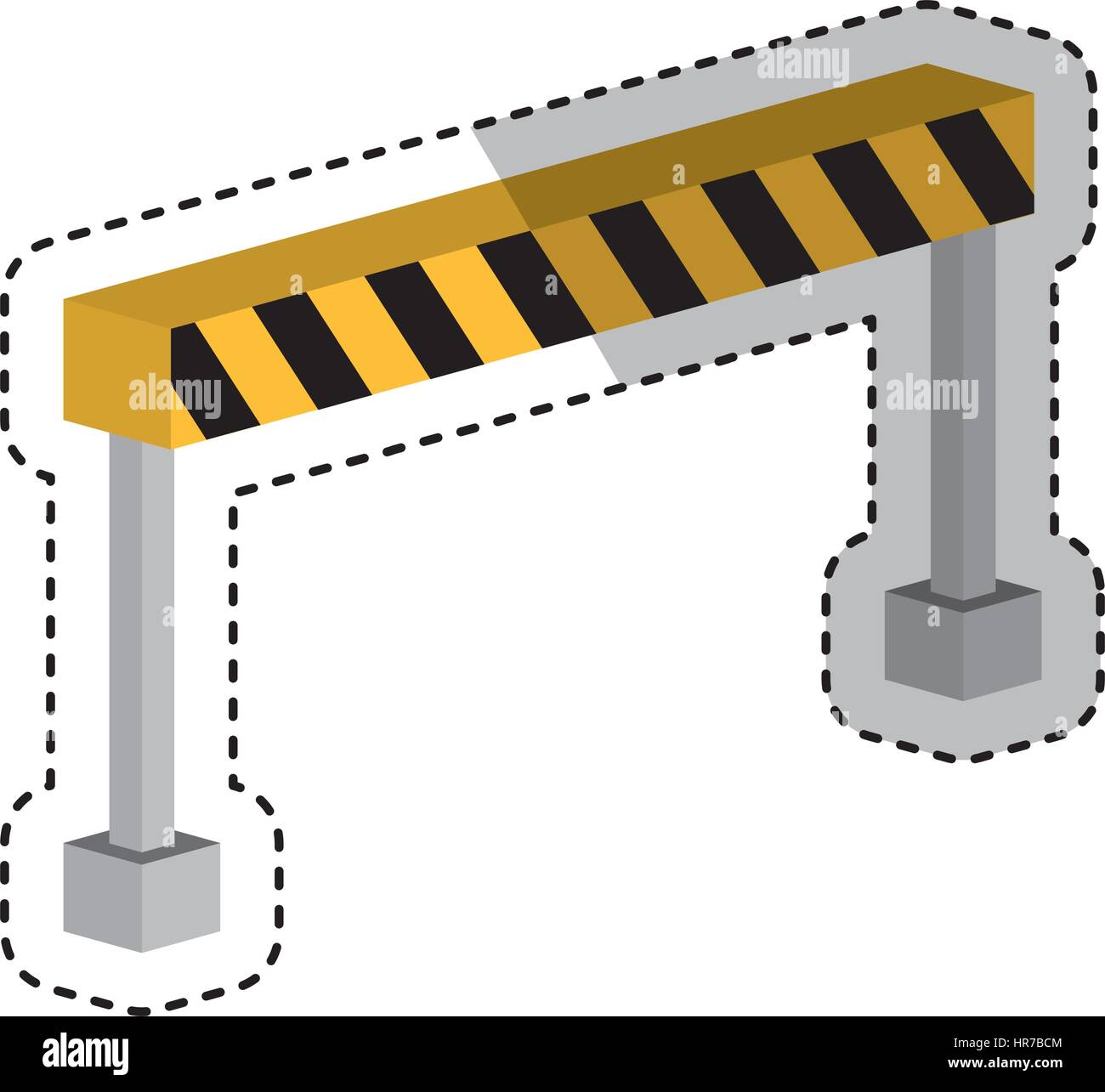 construction barrier isometric icon Stock Vector Image & Art - Alamy