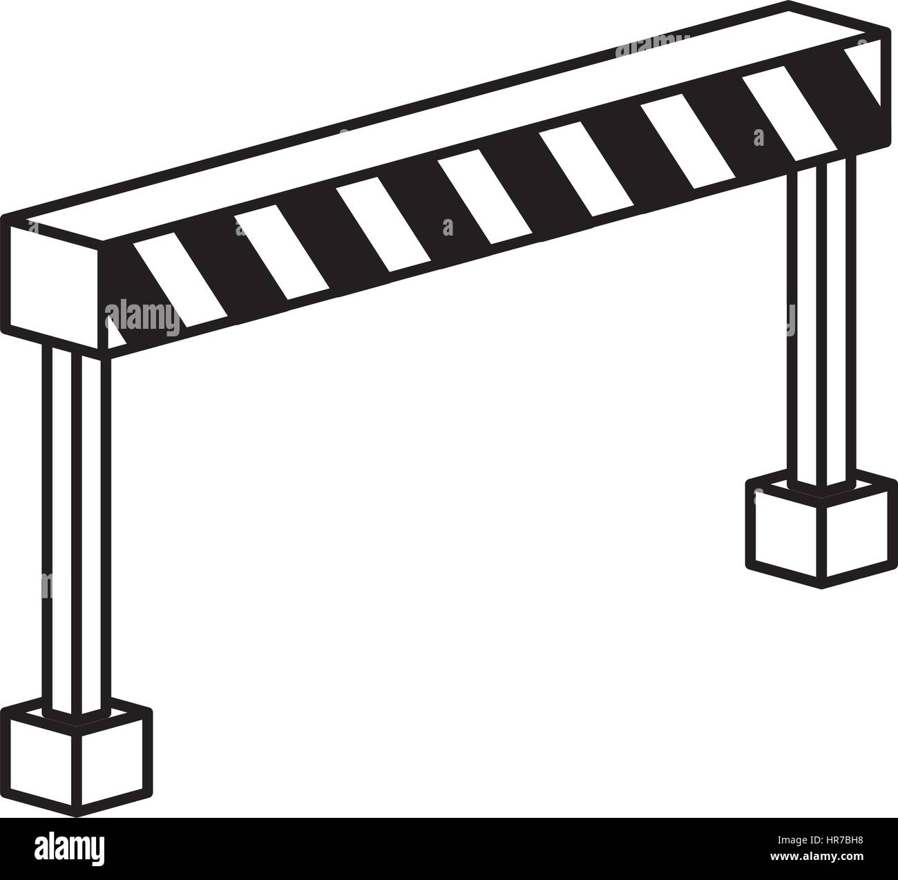 construction barrier isometric icon Stock Vector Image & Art - Alamy