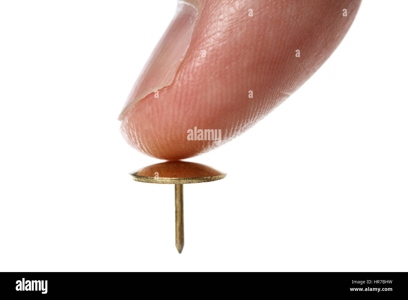 Thumb Tack / Push Pin with a white background Stock Photo - Alamy