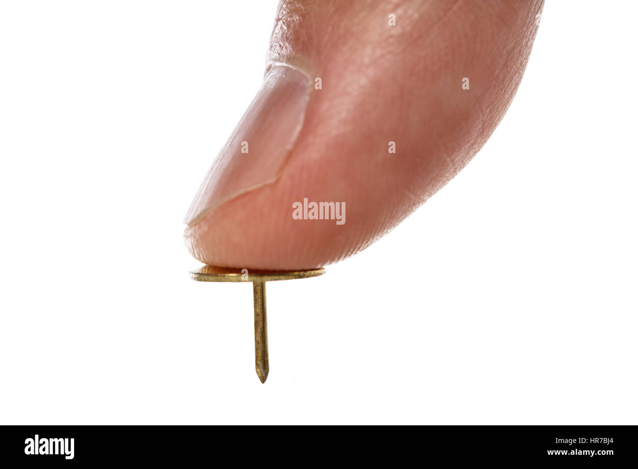 Thumb Tack / Push Pin with a white background Stock Photo - Alamy