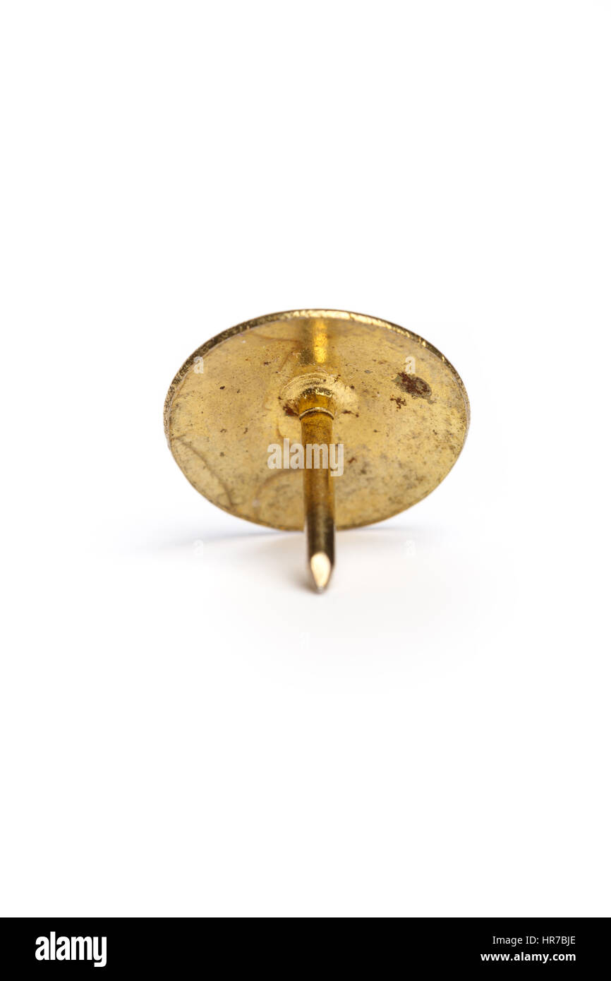 Thumb Tack / Push Pin with a white background Stock Photo - Alamy