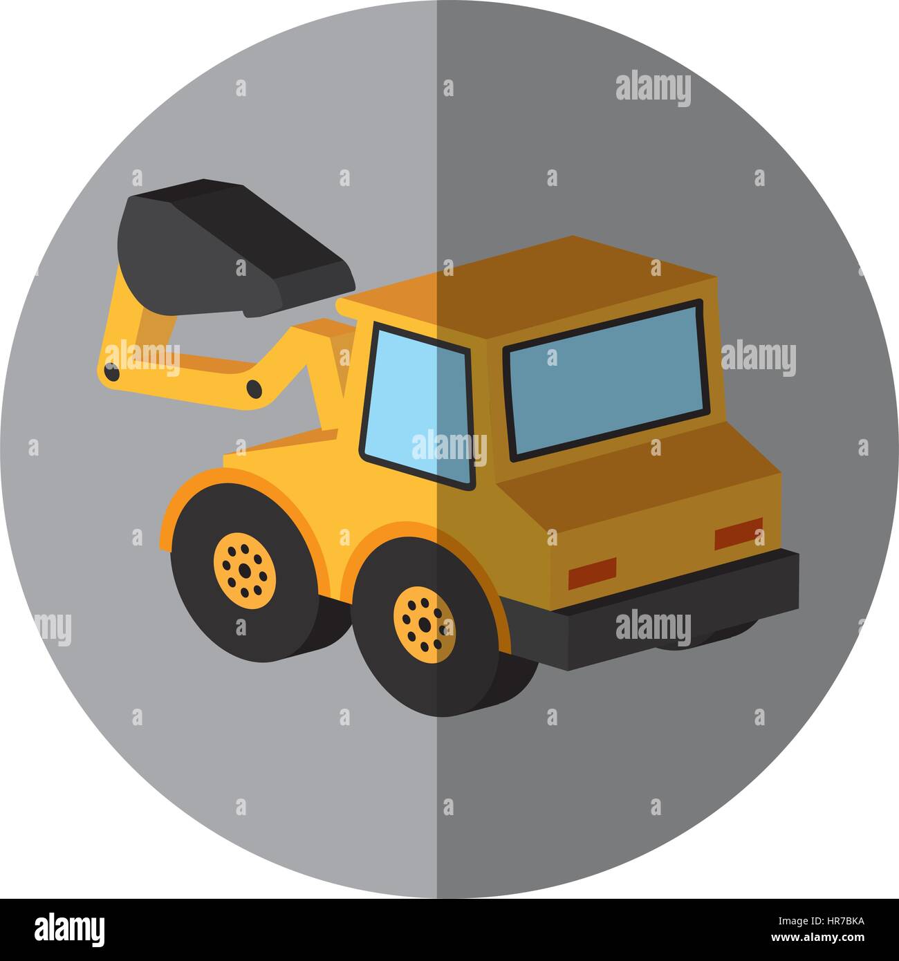 Mining excavator icon isometric hi-res stock photography and images - Alamy