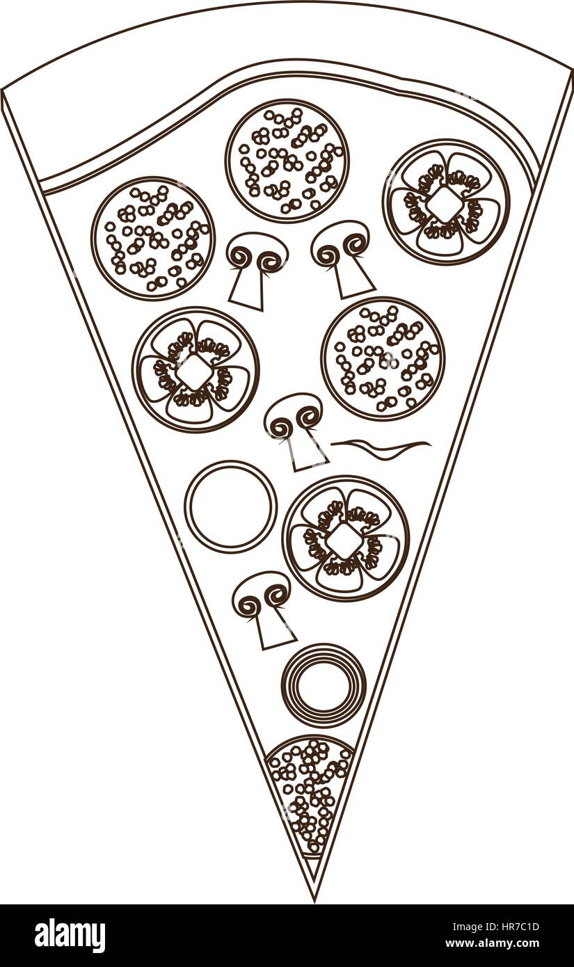 figure piece pizza icon Stock Vector Image & Art - Alamy