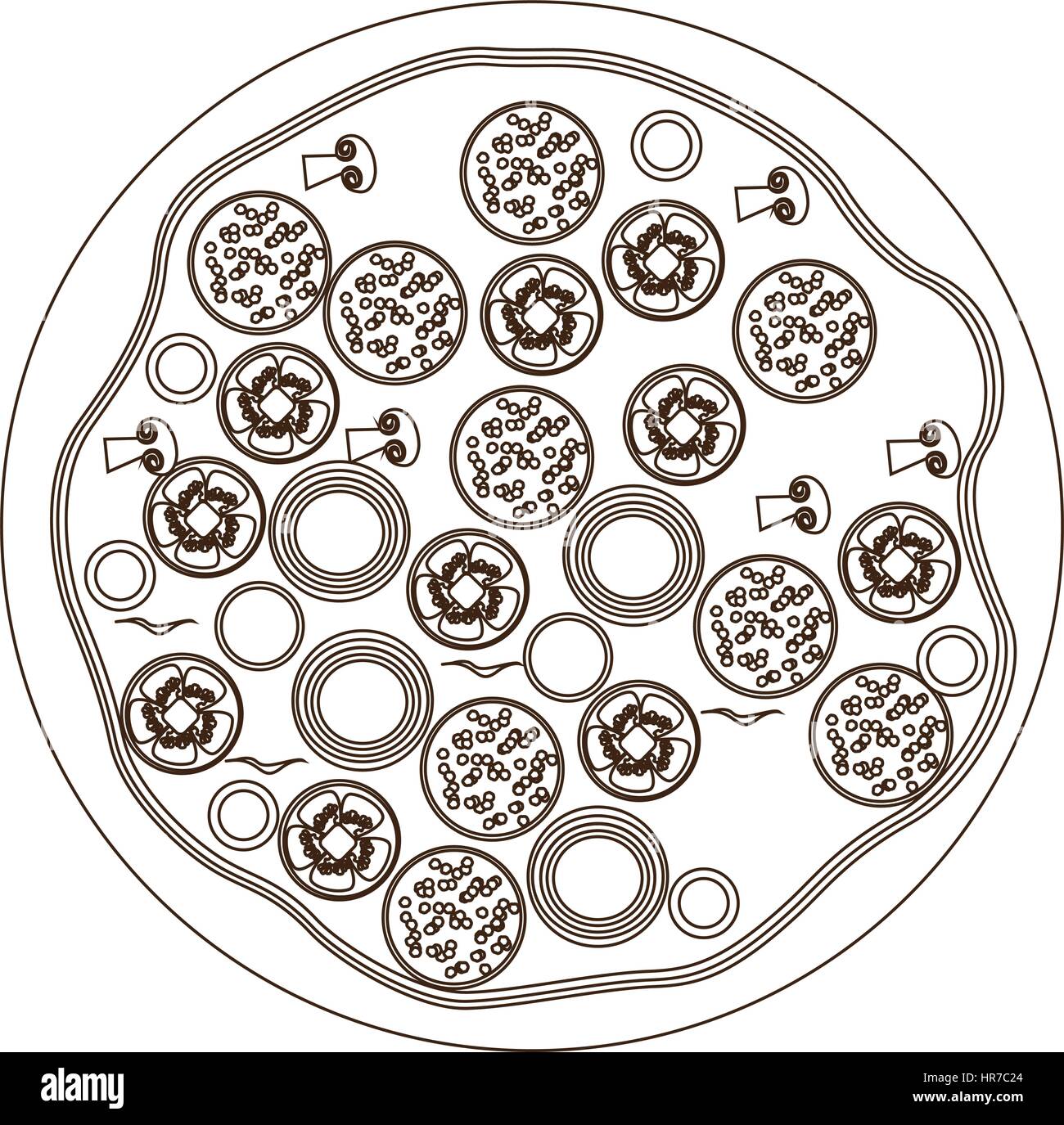 sticker figure pizza icon Stock Vector Image & Art - Alamy