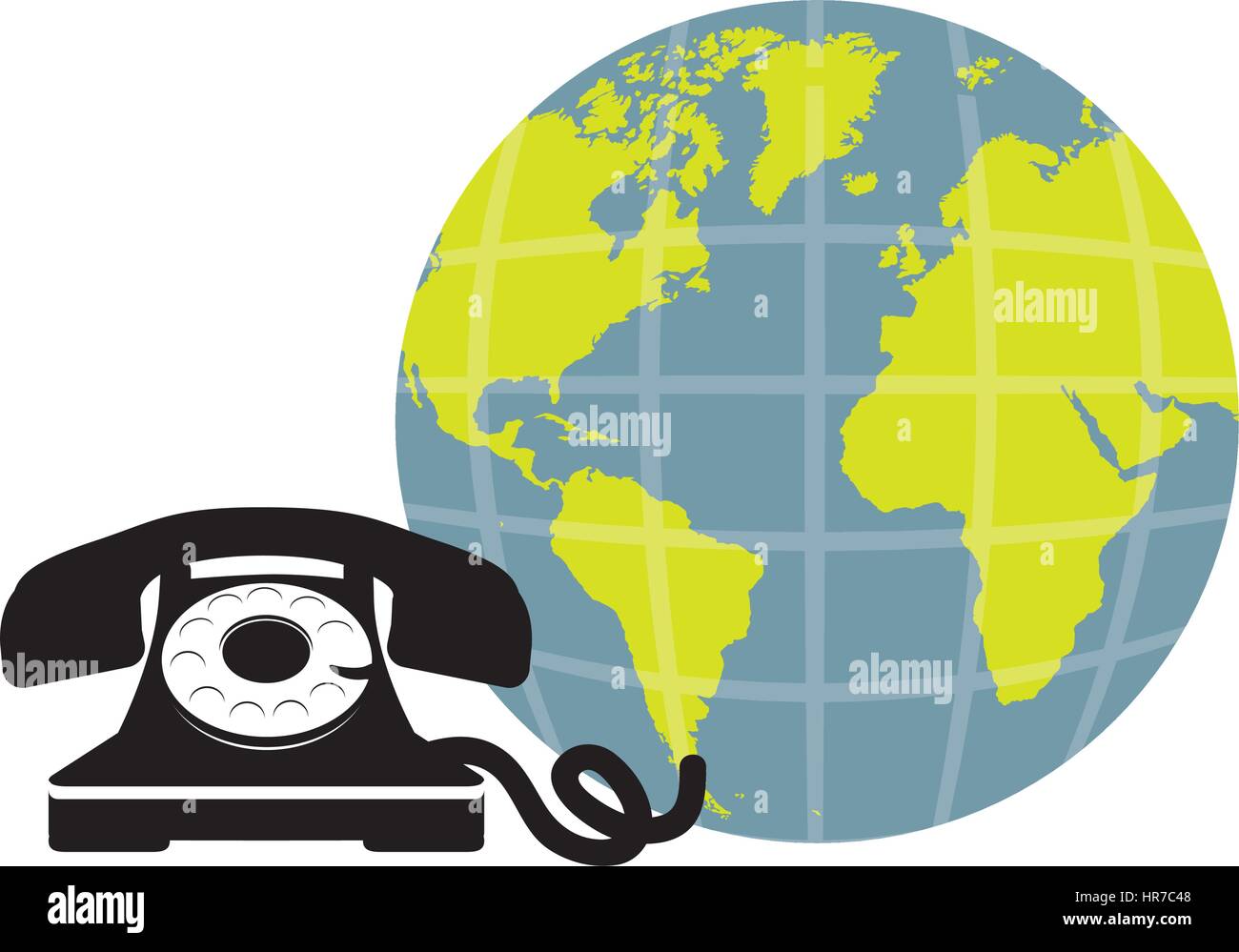 symbol global communication telephone icon Stock Vector Image & Art - Alamy
