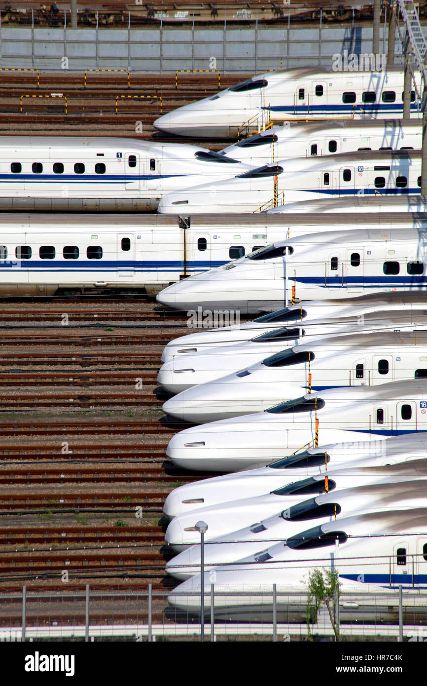 Shinkansen Rail Yard Tokyo Japan Stock Photo - Alamy