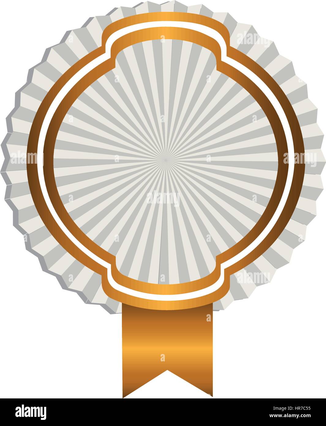 emblem round border with gold ribbon icon Stock Vector Image & Art - Alamy