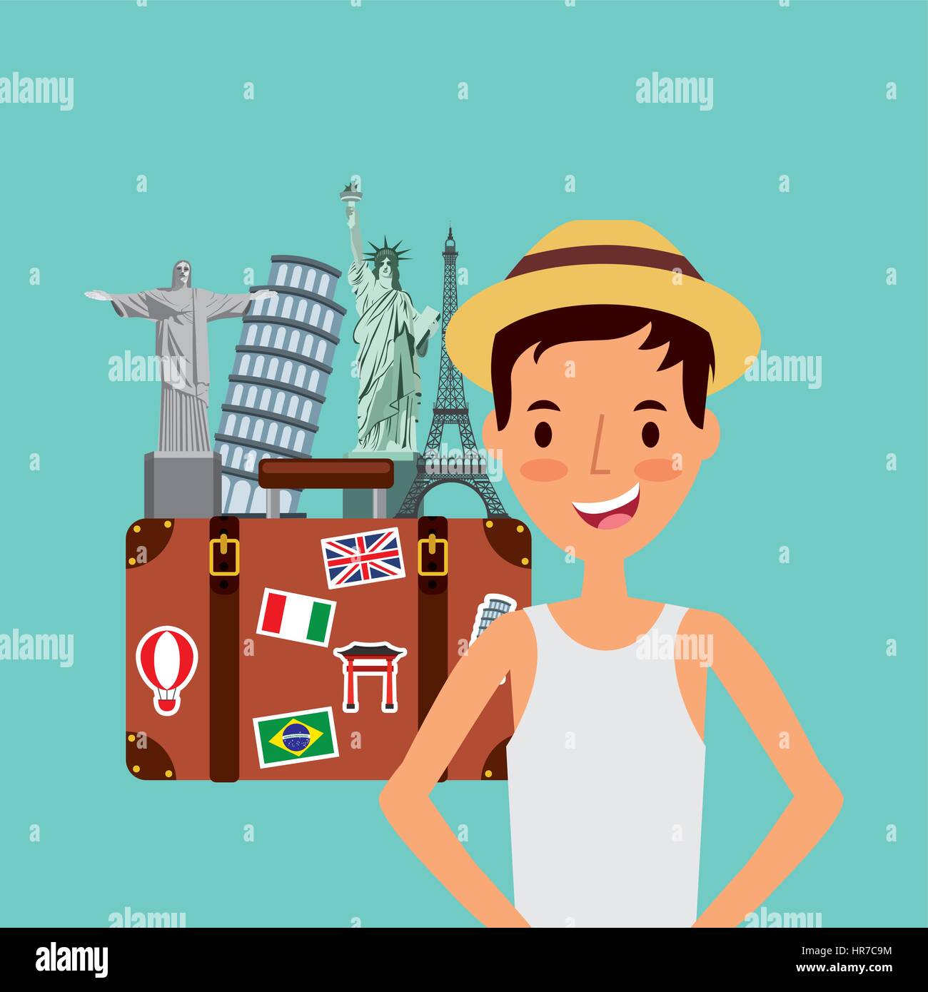 person on vacations holidays Stock Vector Image & Art - Alamy