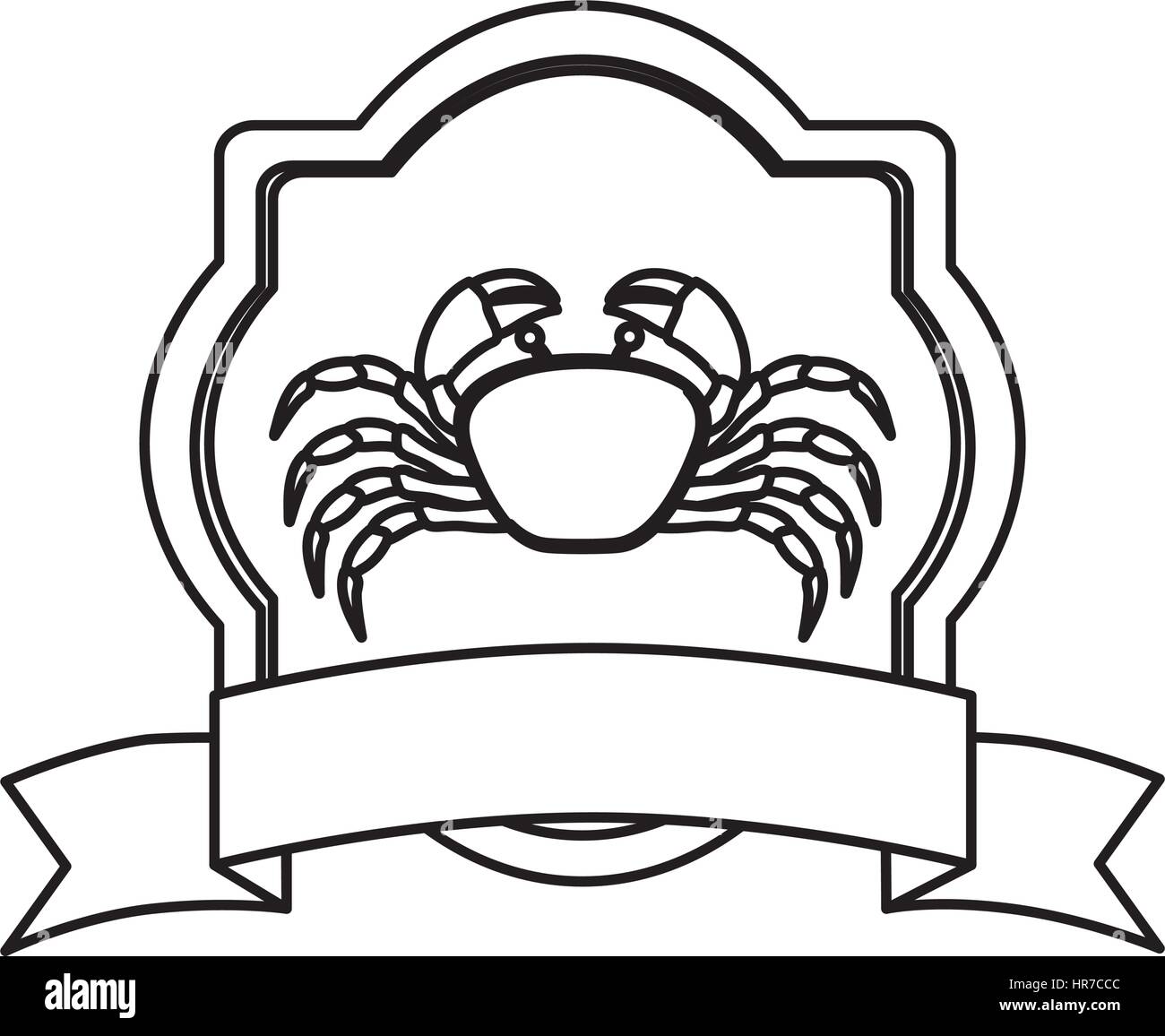 Crab emblem Stock Vector Images - Alamy
