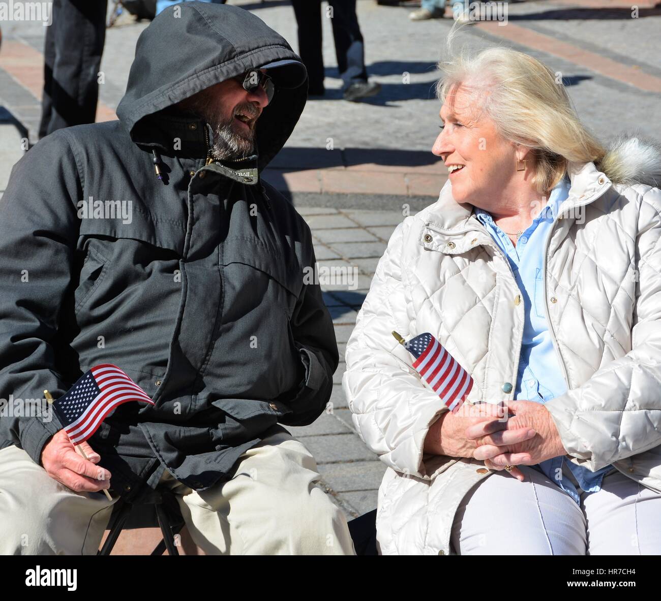 Supporters at the "Spirit of America" rally for President Trump in ...
