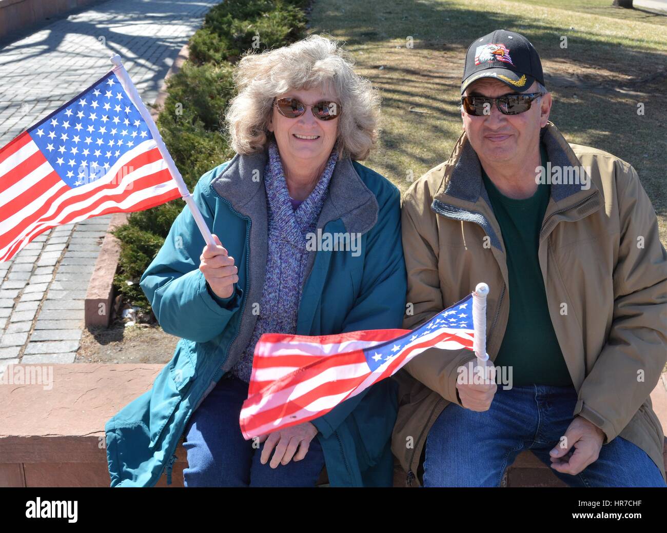 Supporters at the "Spirit of America" rally for President Trump in ...