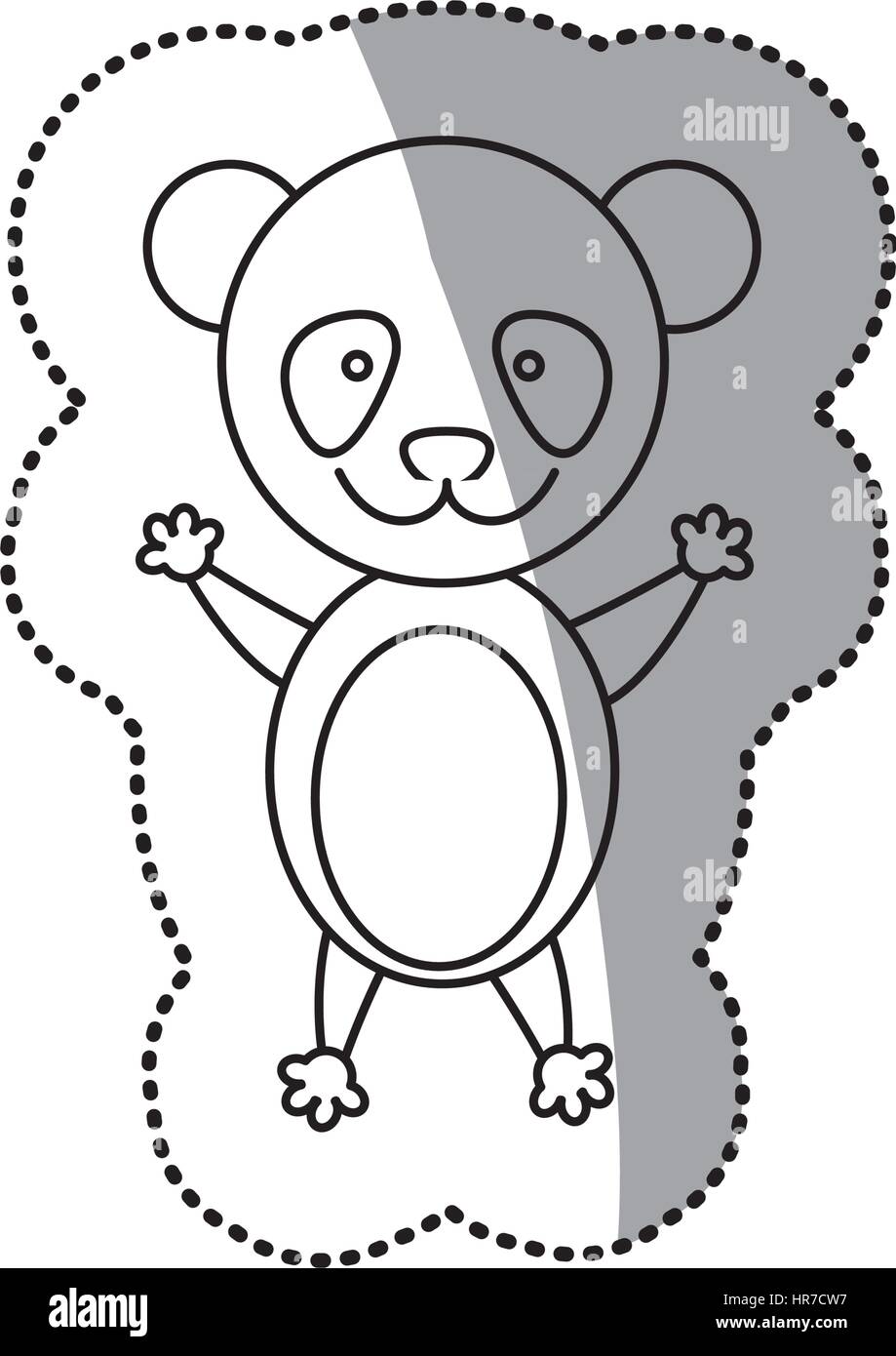 sticker monochrome contour with male panda Stock Vector Image & Art - Alamy sticker monochrome contour with male panda Stock Vector Image & Art - Alamy