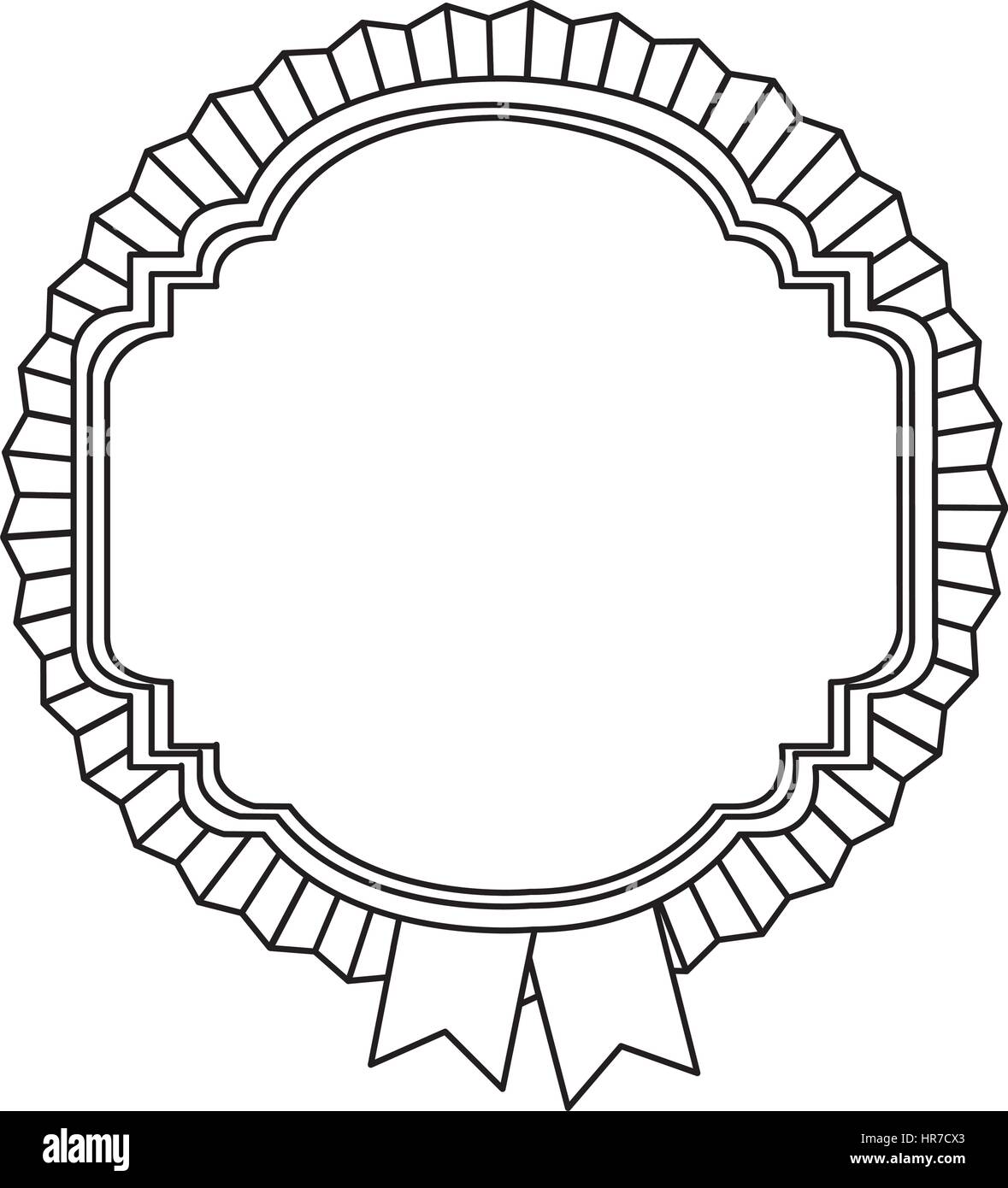 figure emblem border with ribbon icon Stock Vector Image & Art - Alamy