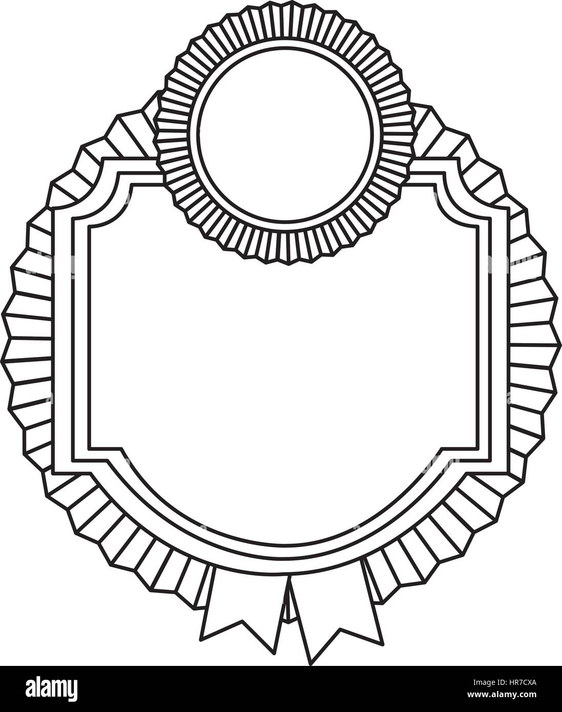 figure emblem border form with ribbon icon Stock Vector Image & Art - Alamy