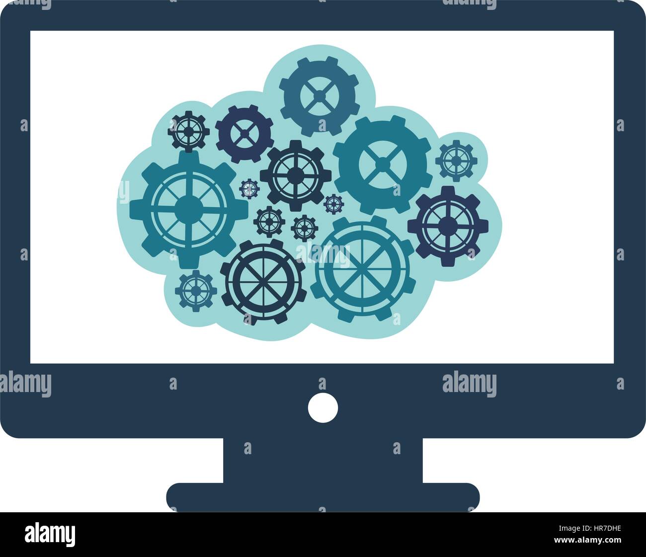 Gear icon computer generated 3d hi-res stock photography and images - Alamy