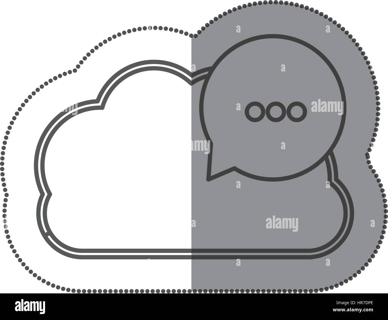 cloud data center with bubble icon Stock Vector Image & Art - Alamy