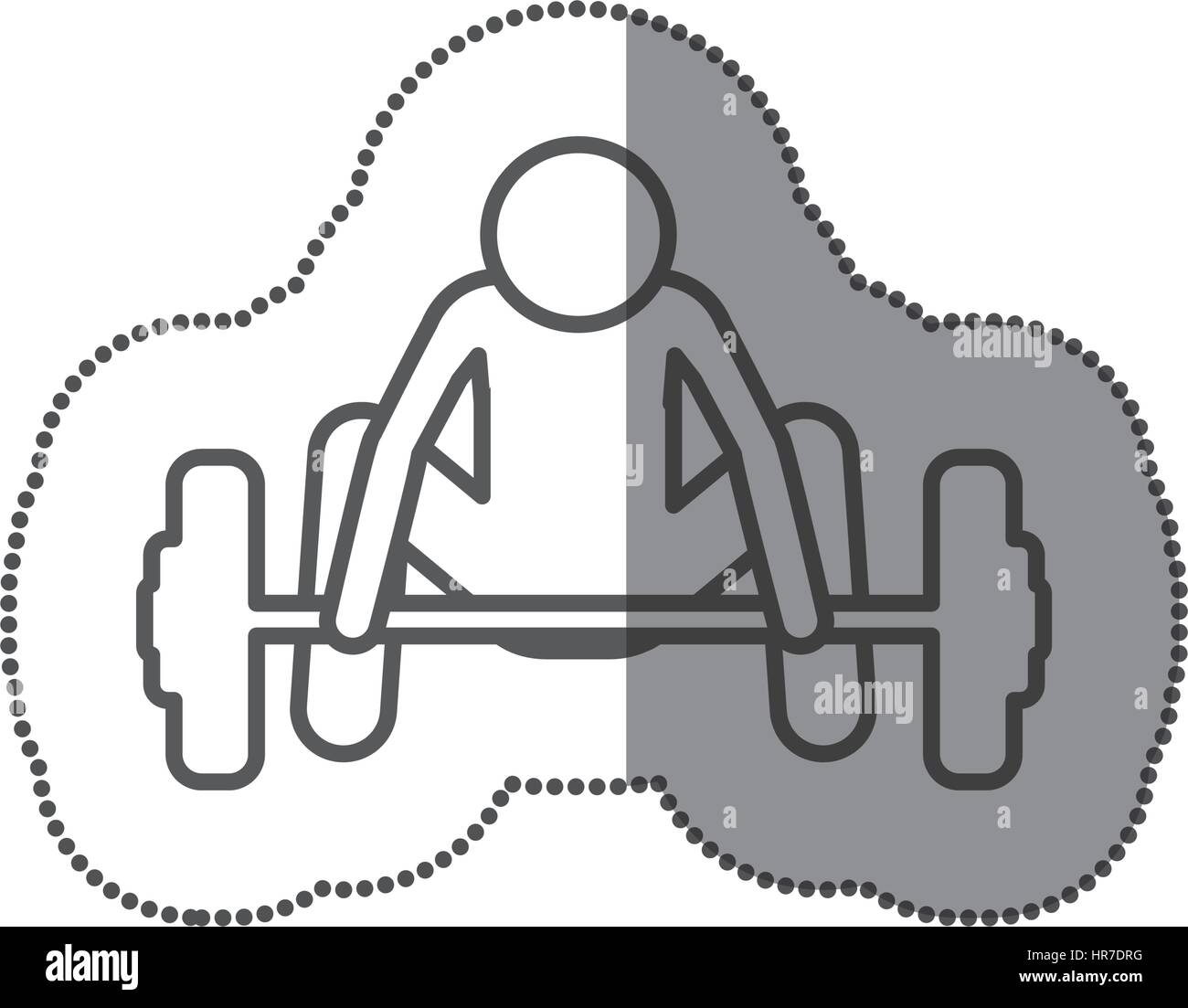 Strong man training push up Stock Vector Images - Alamy