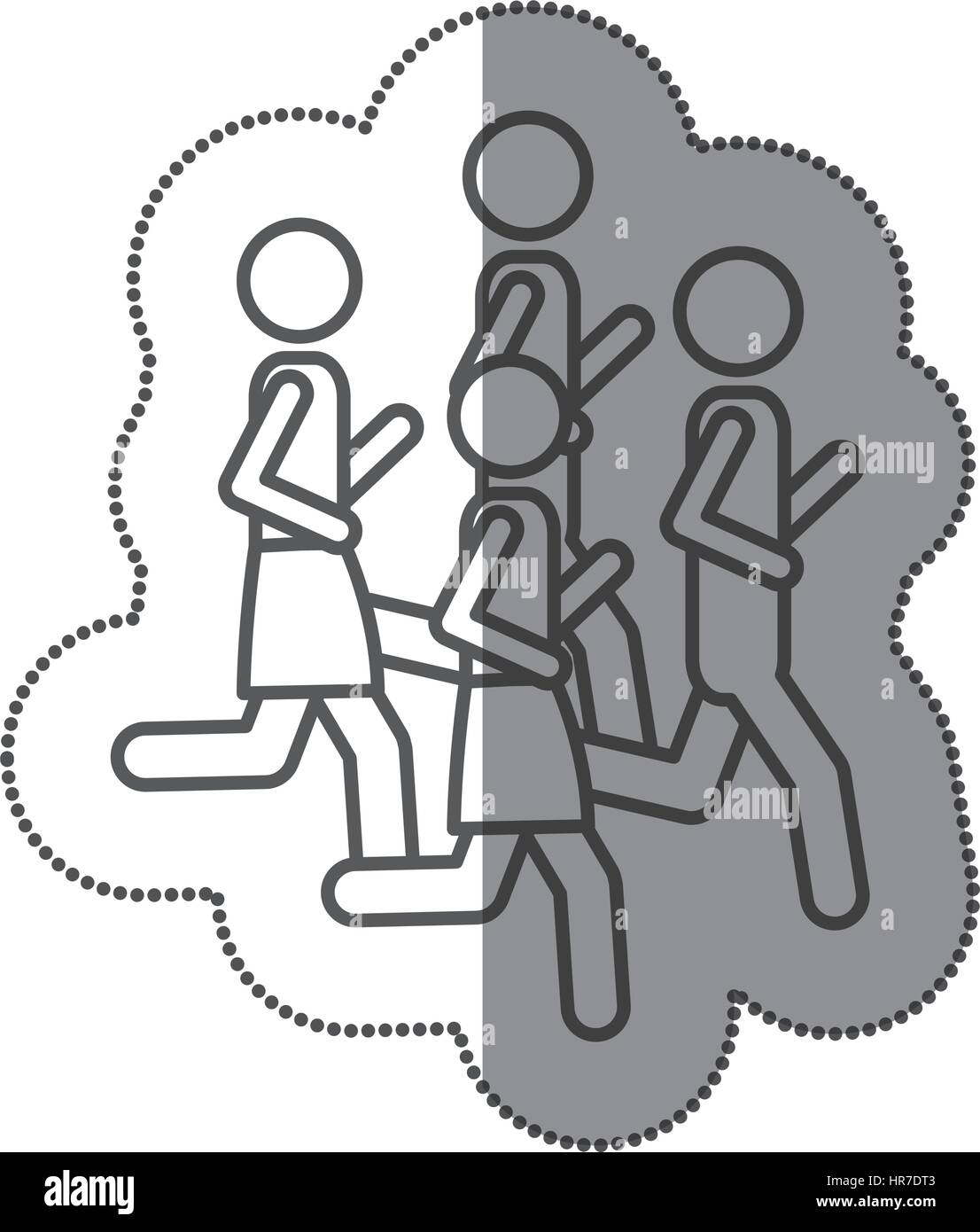 Figure men jogging icon hi-res stock photography and images - Alamy