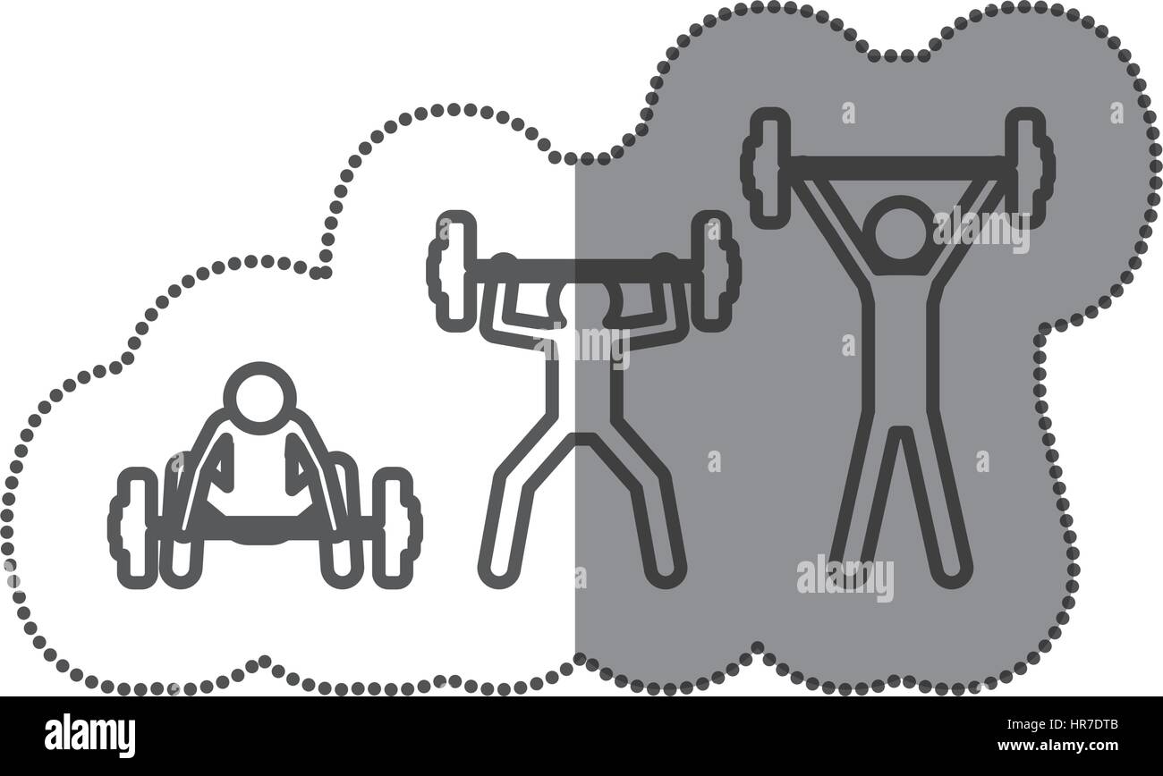 figure man lifting weights icon Stock Vector Image & Art - Alamy
